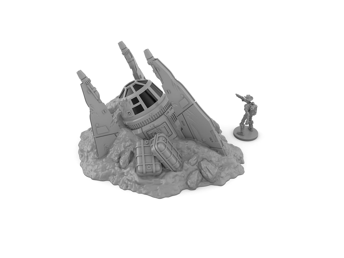 Crashed X-64 Tri-wing by Jesús - Digital STL Files – Imperial Terrain